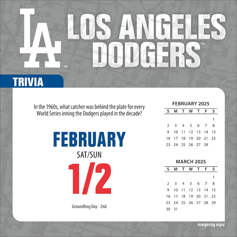 Los Angeles Dodgers 2026 MLB Page-A-Day Box Calendar - Buy at KHC Sports